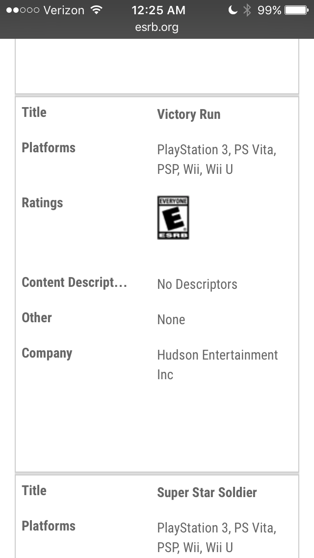 Another trio of TG16 Games get Wii U VC ESRB Ratings – Seafoam Gaming